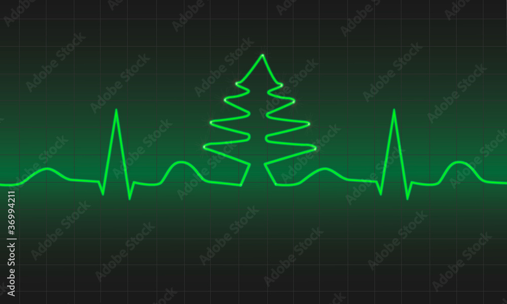 EKG - Weihnachtsbaum_2 Stock-Vektorgrafik | Adobe Stock