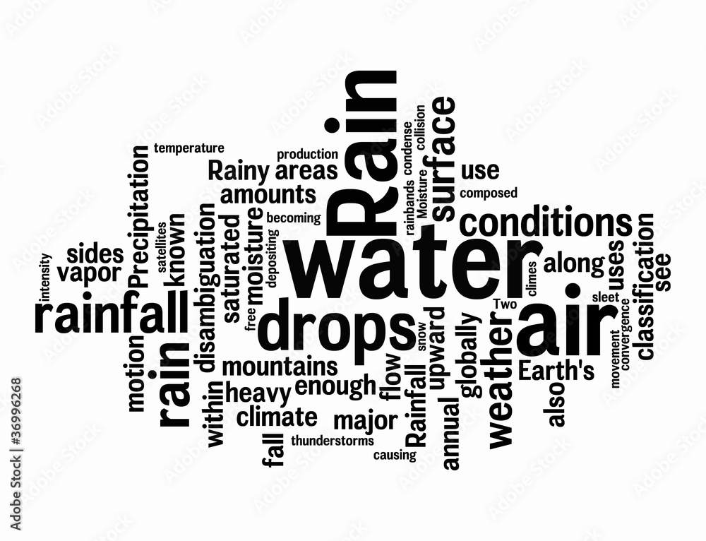 rain text clouds Stock Illustration | Adobe Stock