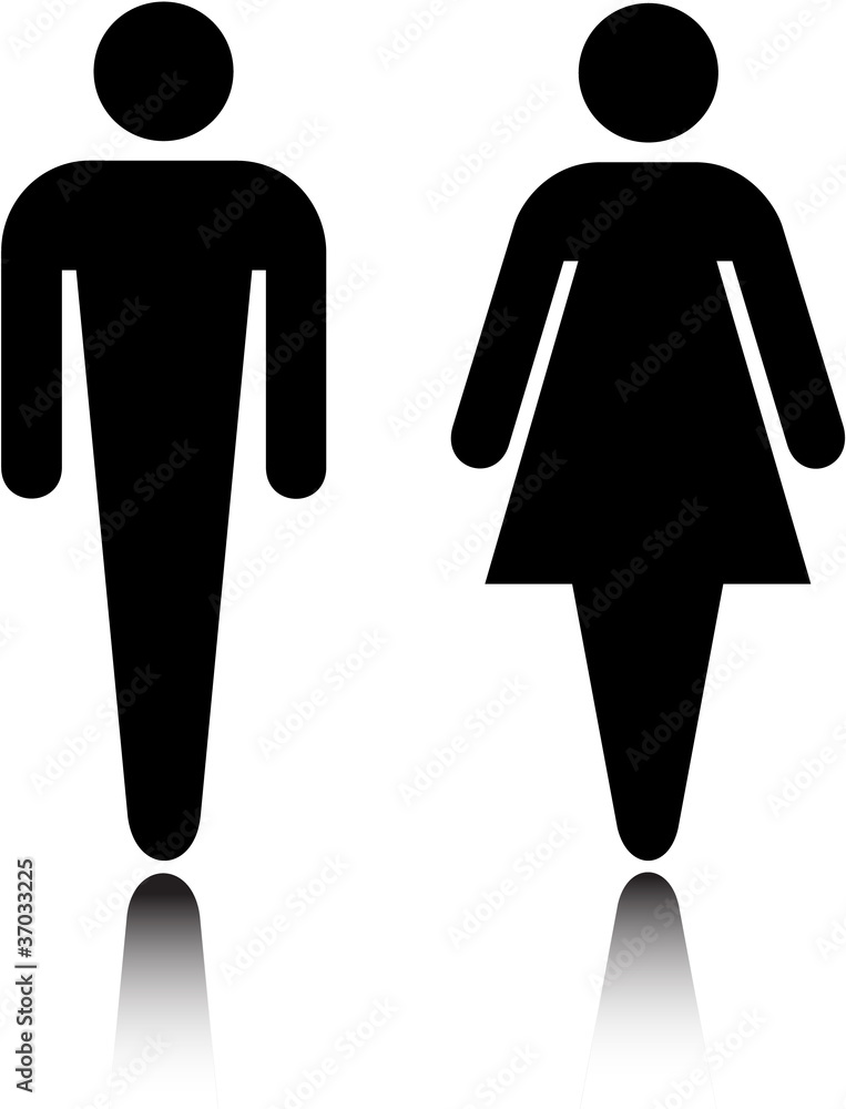Elegant, simple restroom symbol Stock Vector | Adobe Stock