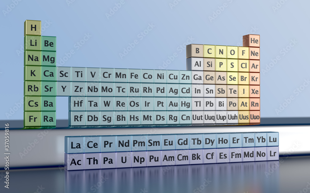Periodic Table of the Elements Blue Stock Illustration | Adobe Stock