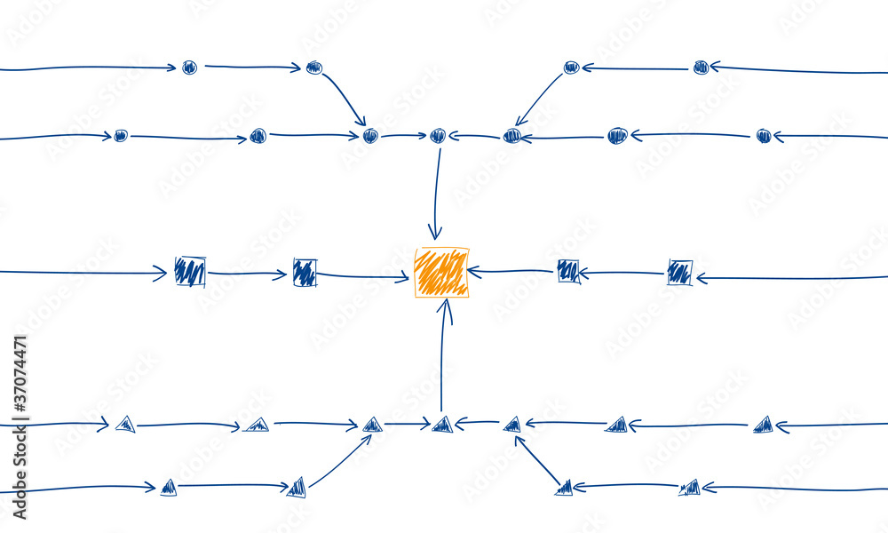 network diagram on white background Stock Vector | Adobe Stock