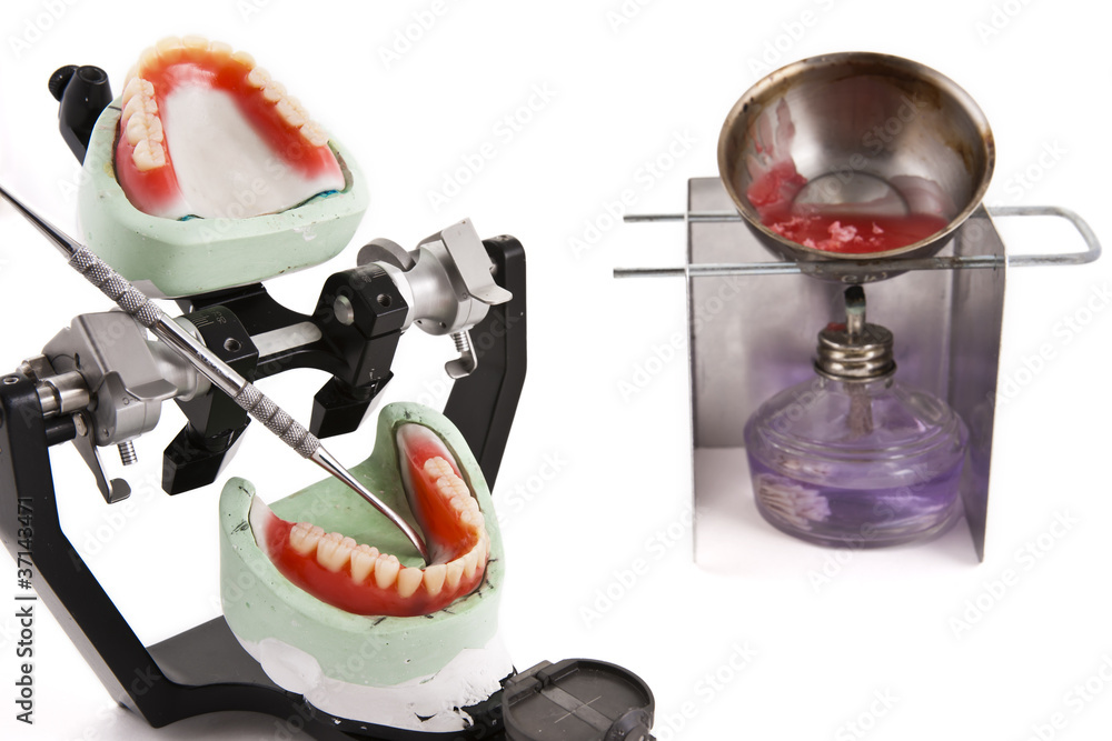 Dental lab articulator and equipments for denture Stock Photo | Adobe Stock