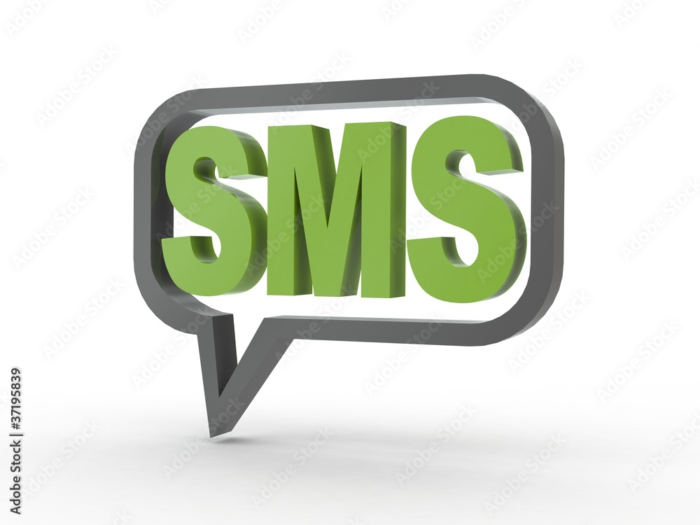3d Icon SMS Stock Illustration | Adobe Stock