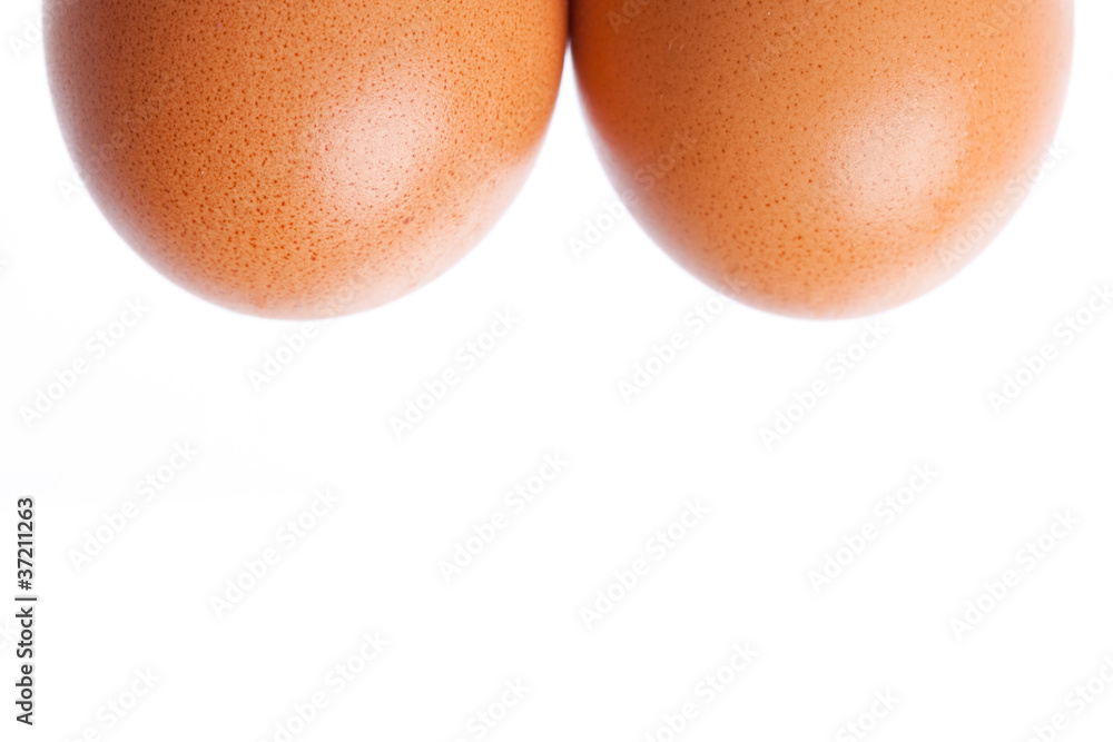 Zwei Eier von oben Stock Photo | Adobe Stock