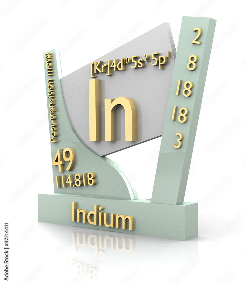 Indium form Periodic Table of Elements - V2 Stock Illustration | Adobe ...