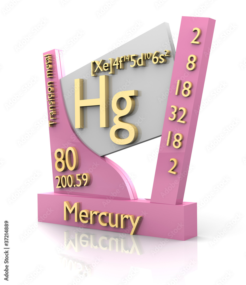 Mercury form Periodic Table of Elements - V2 Stock Illustration | Adobe ...