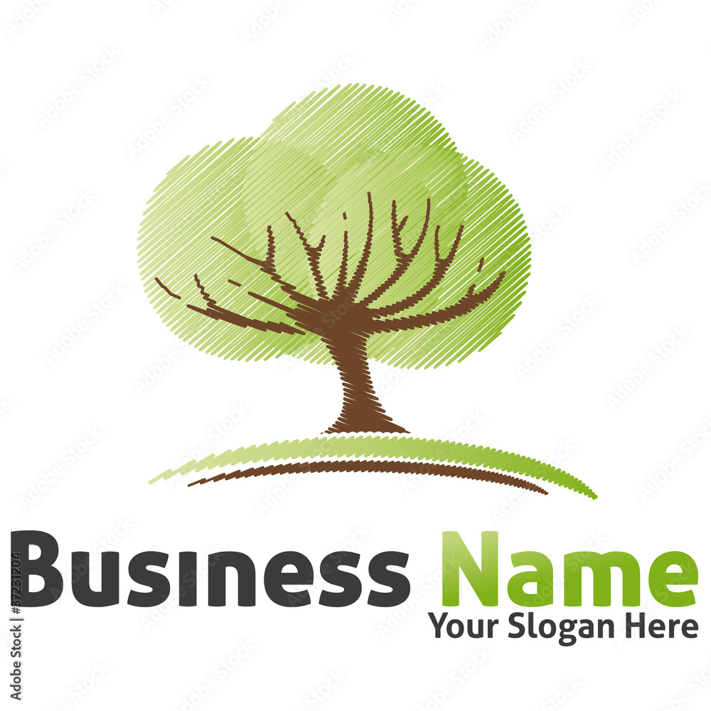 logo arbre Stock Vector | Adobe Stock