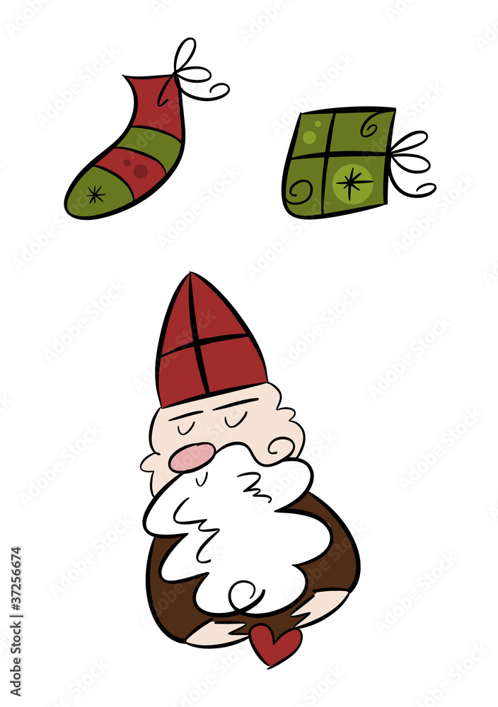 Cartoon-Grafik-Set: Nikolaus / Nikolaustag Stock Illustration | Adobe Stock