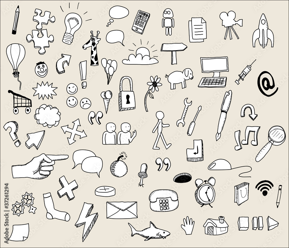 iconos comic Stock Vector | Adobe Stock