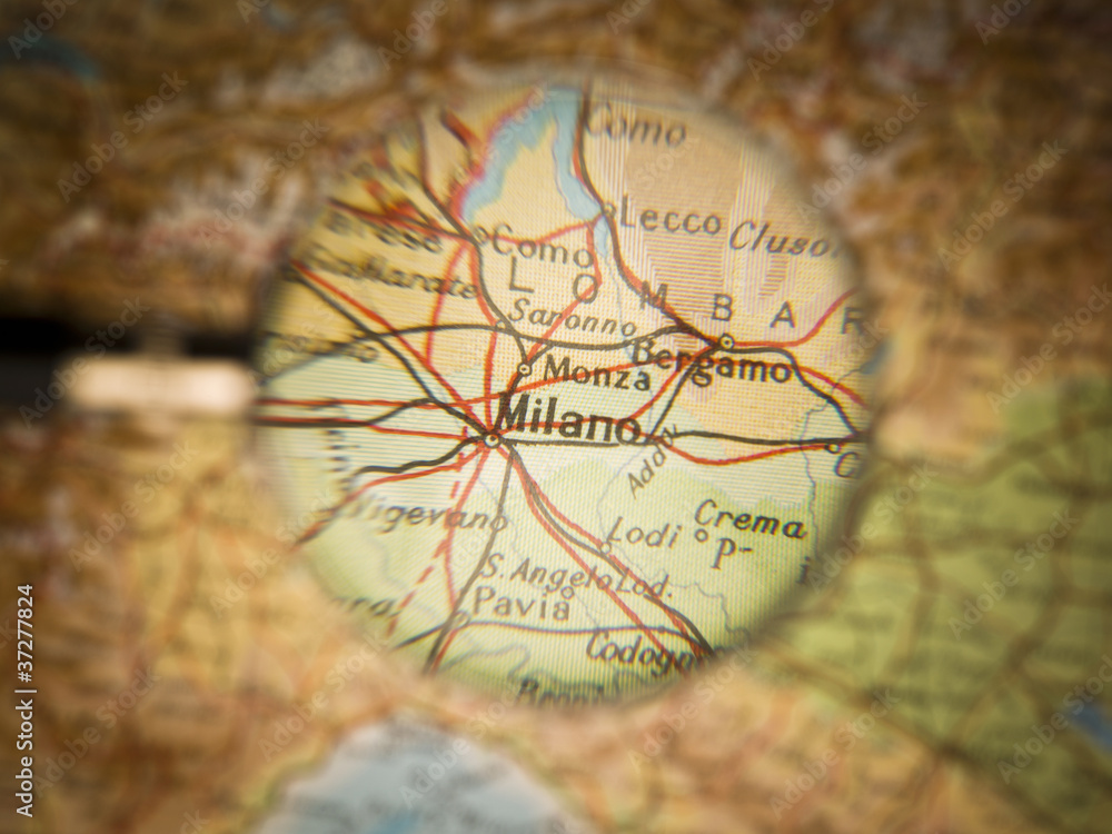 Map of Milano Stock Photo | Adobe Stock