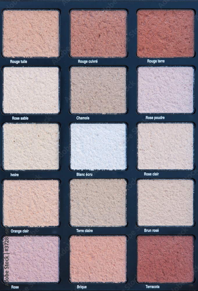 nuancier enduit façade Stock Photo | Adobe Stock