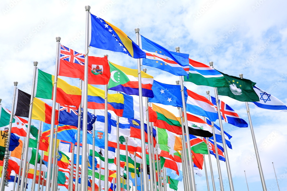 The world national flags Stock Photo | Adobe Stock