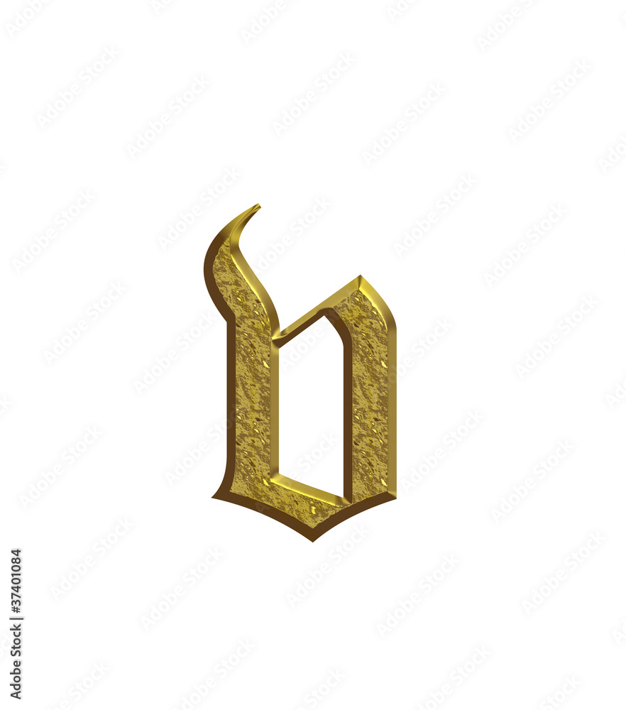 v - Alphabet en or - Lettrine Illustration Stock | Adobe Stock