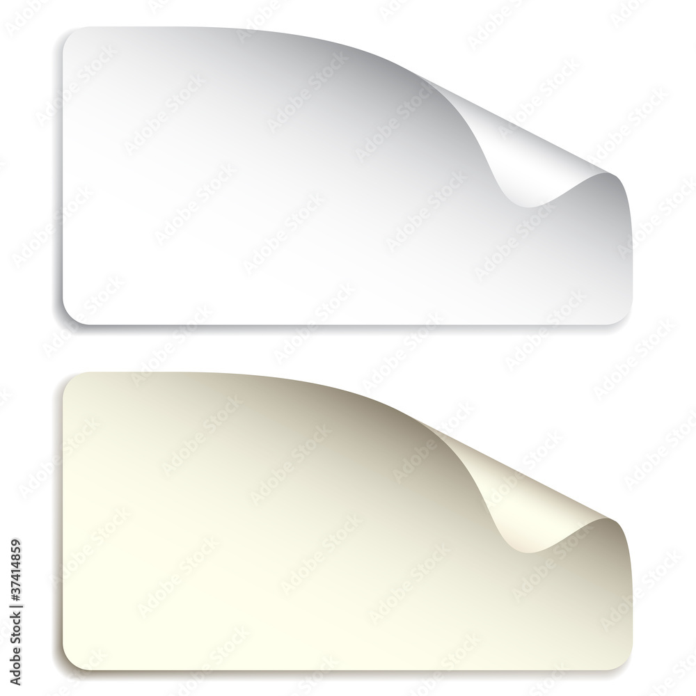 vector blank stickers Stock Vector | Adobe Stock