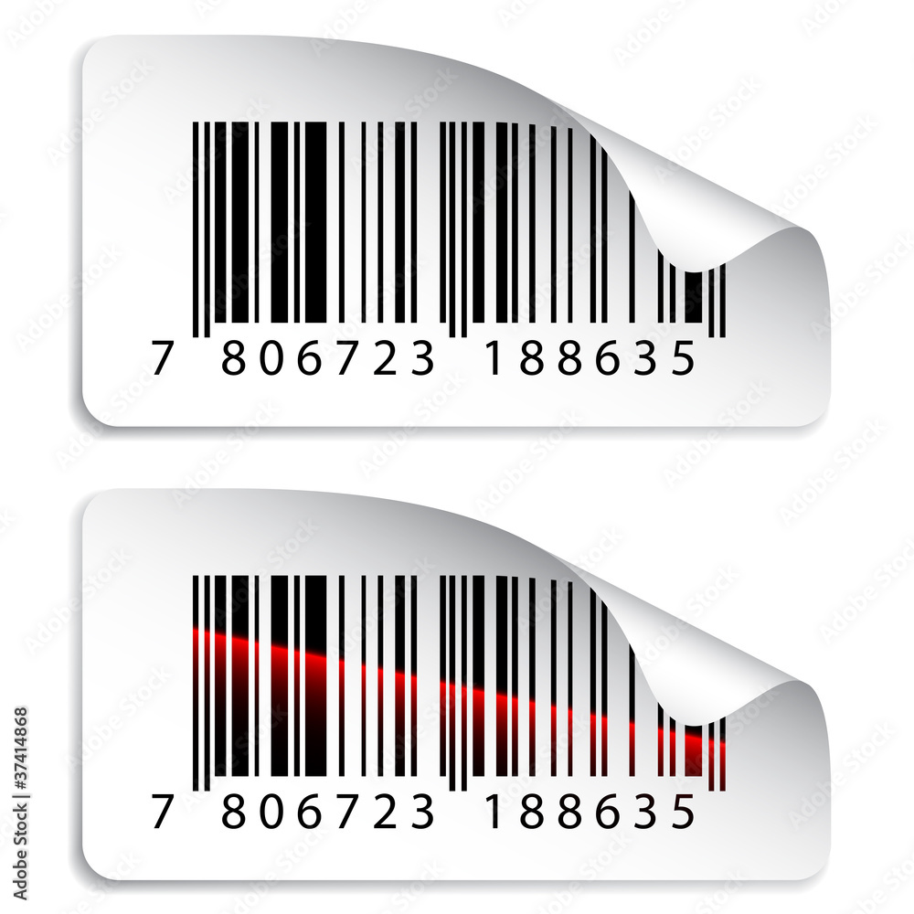 vector barcode stickers Stock Vector | Adobe Stock