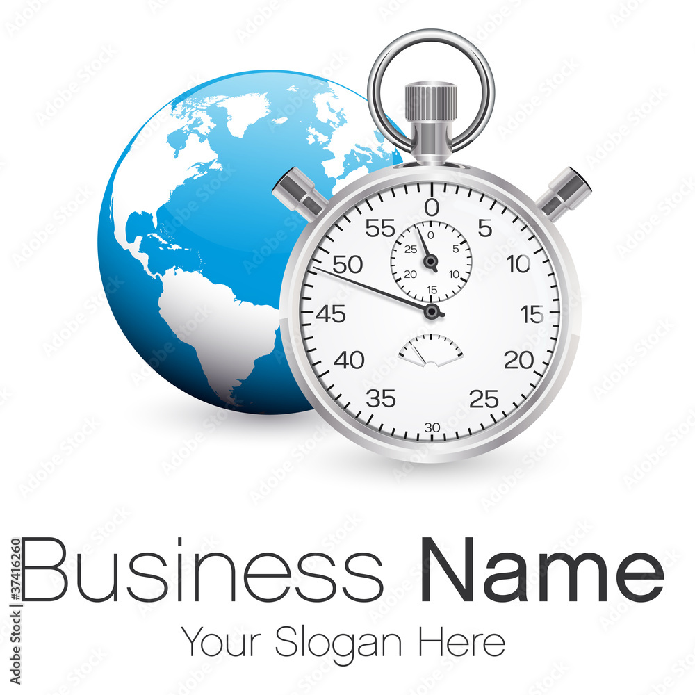 logo planète et chronomètre Stock Vector | Adobe Stock
