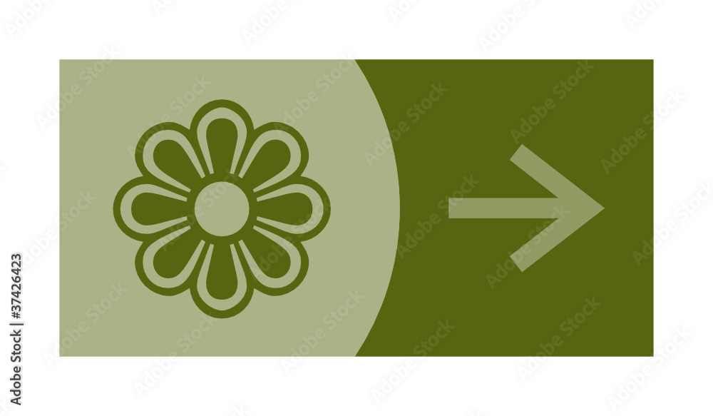 signe, symbole, picto, logo, flèche, fleur, fleuriste, floral Stock ...