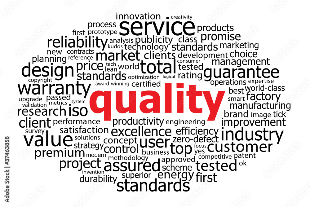 "QUALITY" Tag Cloud (reliability efficiency guarantee service) Stock ...