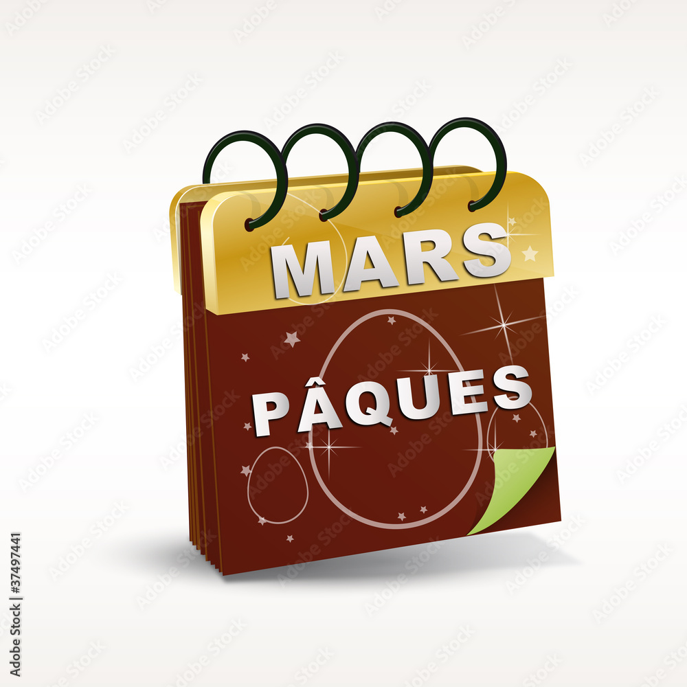 calendrier vectoriel sur thème fête de pâques Stock Vector | Adobe Stock