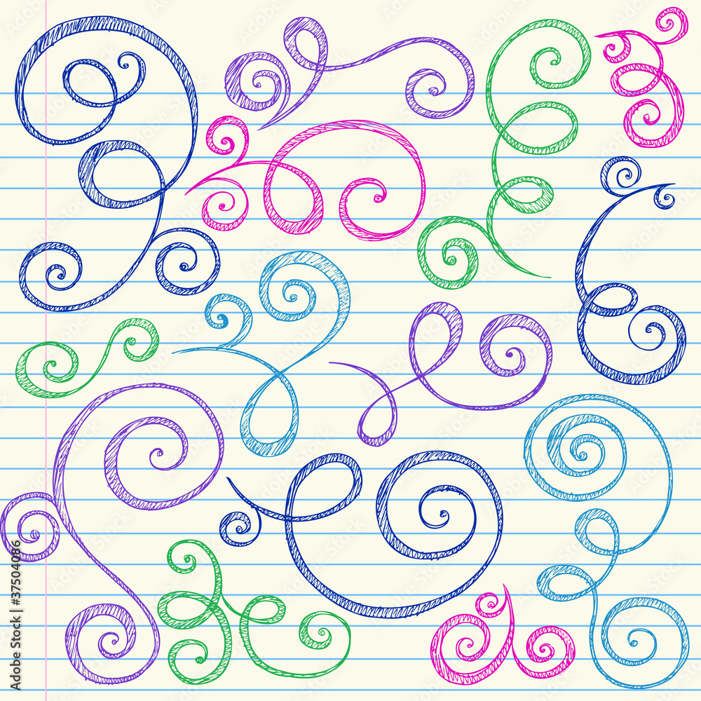 Sketchy Doodle Swirls Stock Vector | Adobe Stock