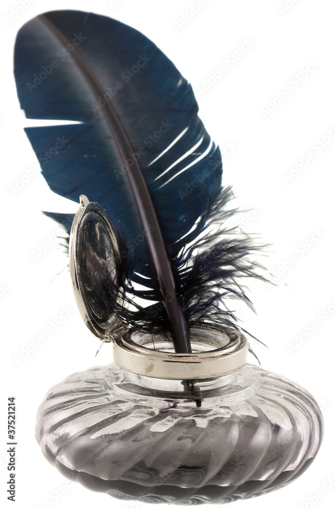 encrier à l'ancienne, plume de calligraphie Stock Photo | Adobe Stock