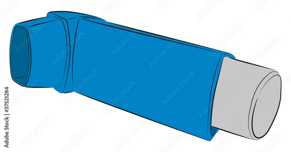 Easy vector drawing of inhaler Stock Vector | Adobe Stock