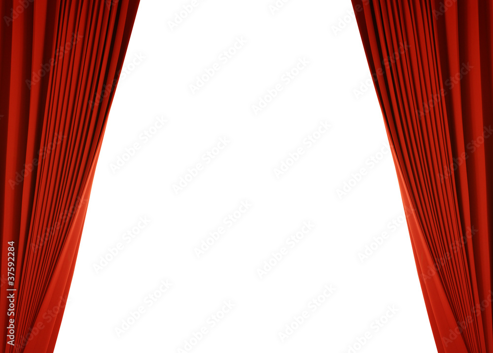 red curtain (with path). Stock Photo | Adobe Stock