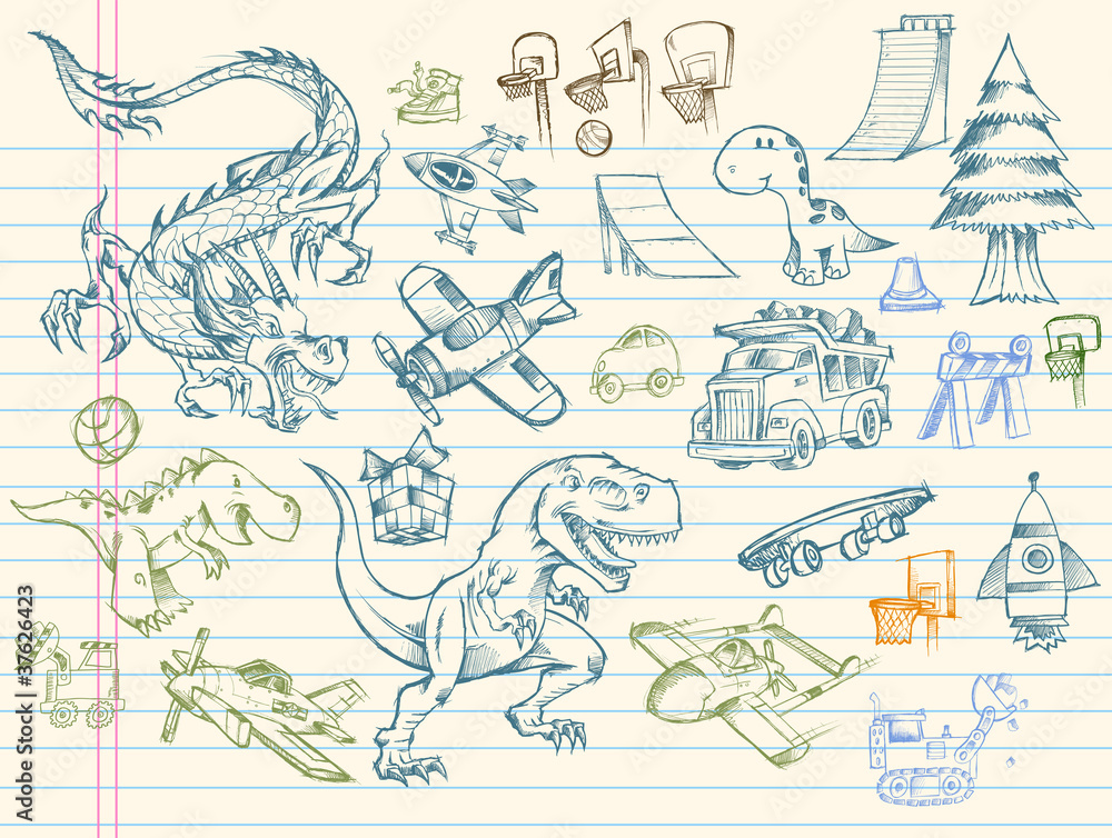 Sketch Doodle Mega Vector Set Stock Vector | Adobe Stock