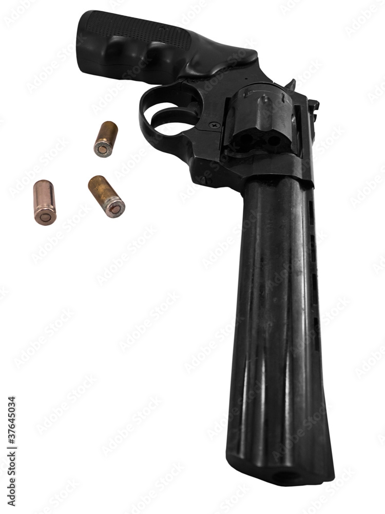 Bullets With a Revolver Stock Photo | Adobe Stock