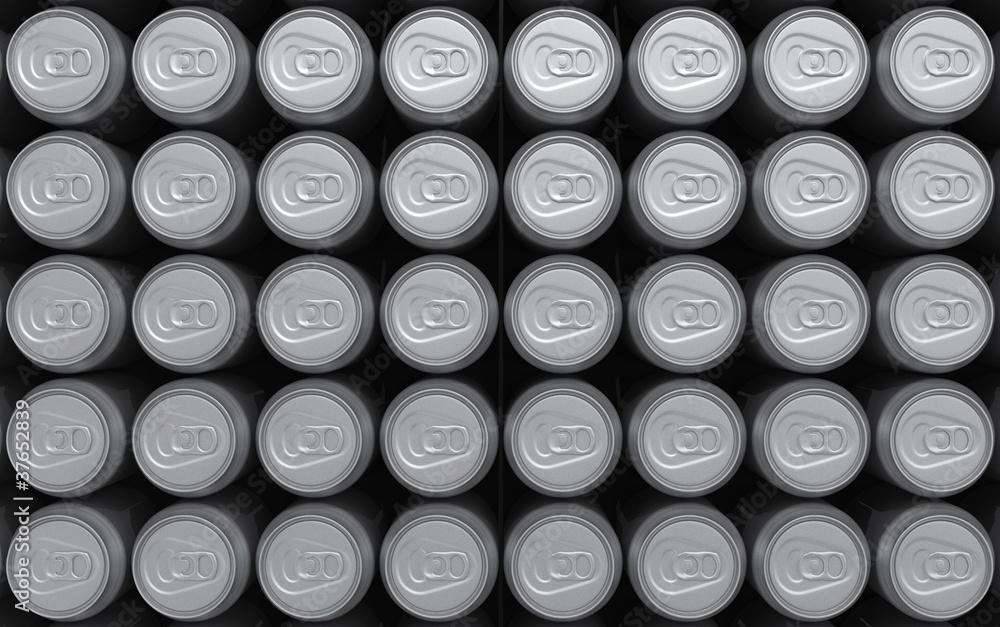 Blank rendered cans background. Top view high quality rendering Stock ...