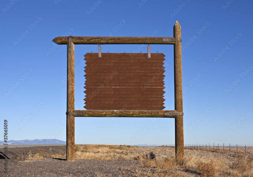 Western Blank Highway Message Billboard Stock Photo | Adobe Stock