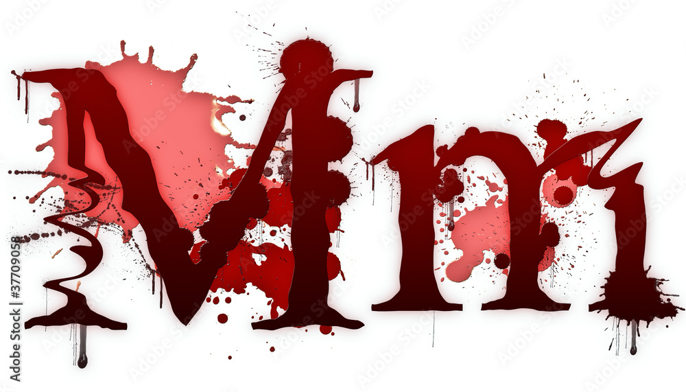 Blood fonts the letter M Stock Illustration | Adobe Stock
