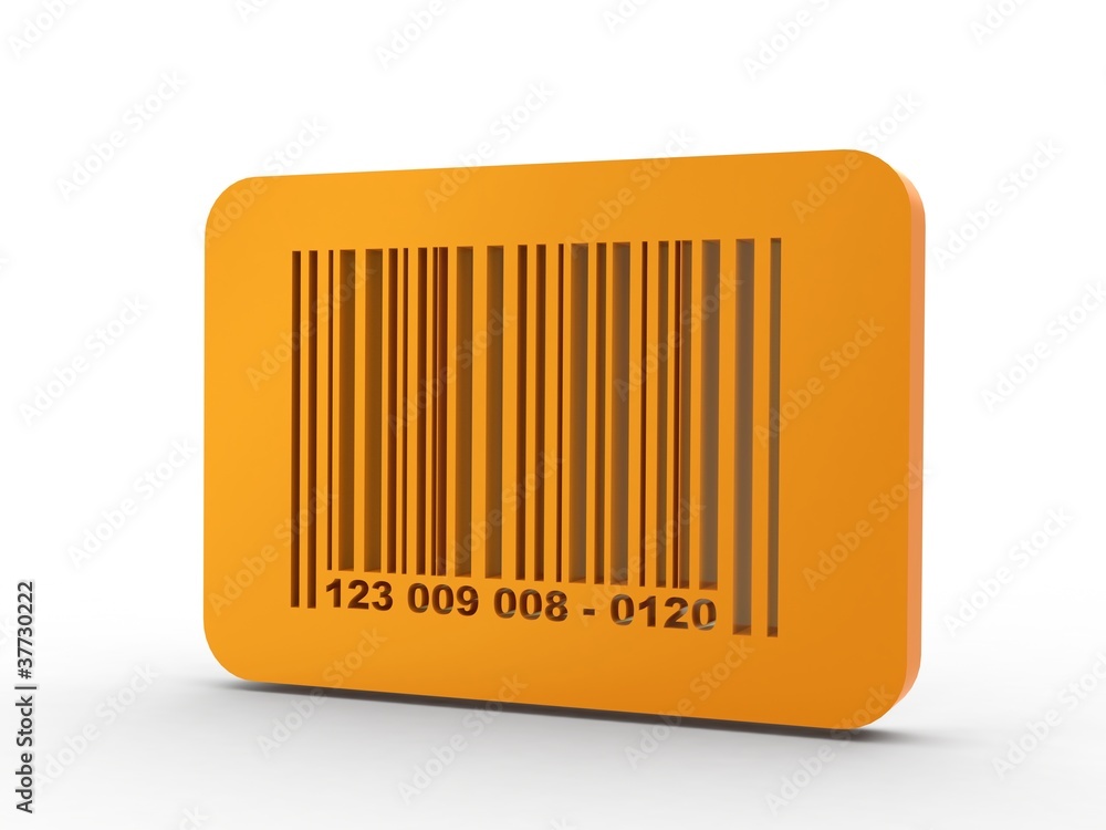 3d Icon Barcode orange Stock-Illustration | Adobe Stock