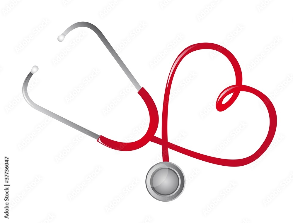 red stethoscope Stock Vector | Adobe Stock