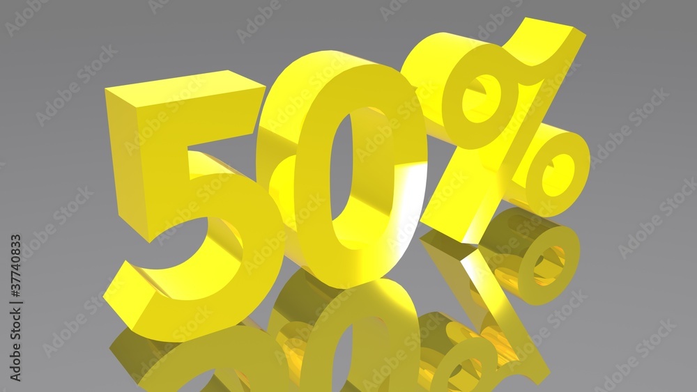 illustrazione-stock-50-cinquanta-percento-fifty-percent-adobe-stock