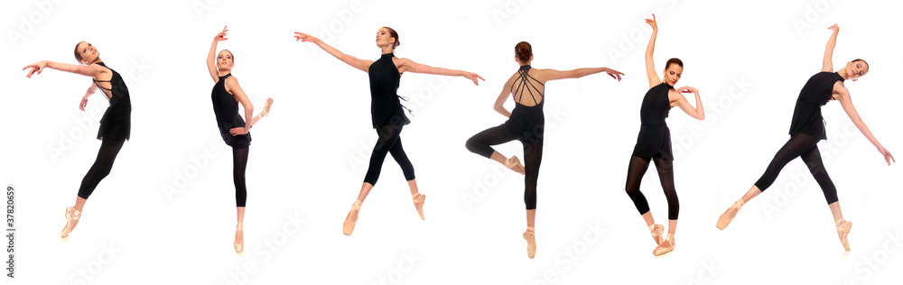 Ballet En Pointe Poses in Studio Stock Photo | Adobe Stock
