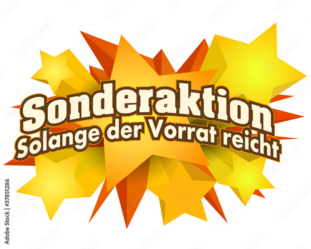 Sonderaktion - Solange der Vorrat reicht Stock-Illustration | Adobe Stock