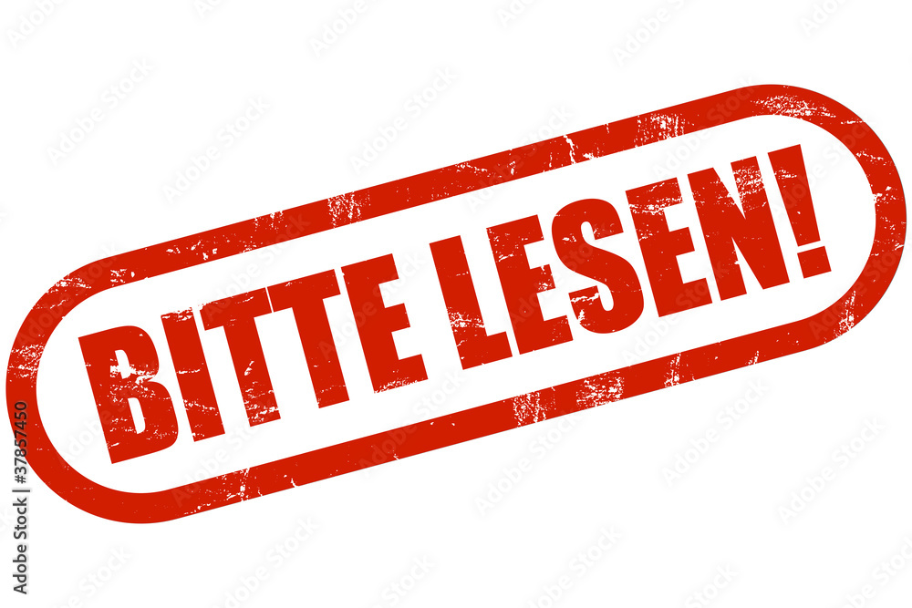 Grunge STempel rot BITTE LESEN! Stock Illustration | Adobe Stock