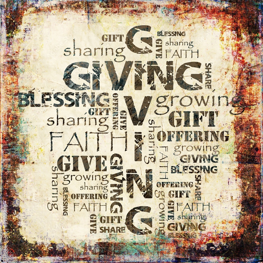 Giving Offering Sharing and Blessing Background Stock-Illustration ...