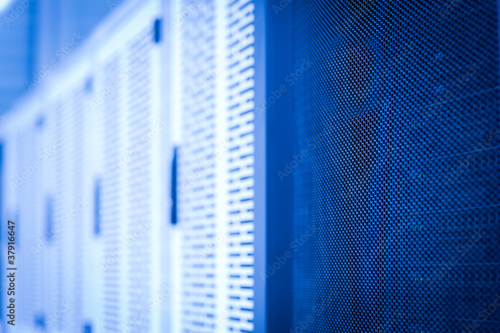 Server rack cluster in a data center Stock Photo | Adobe Stock