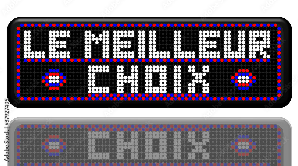 PANNEAU A LEDS LE MEILLEUR CHOIX AVEC EFFET MIROIR Illustration Stock ...