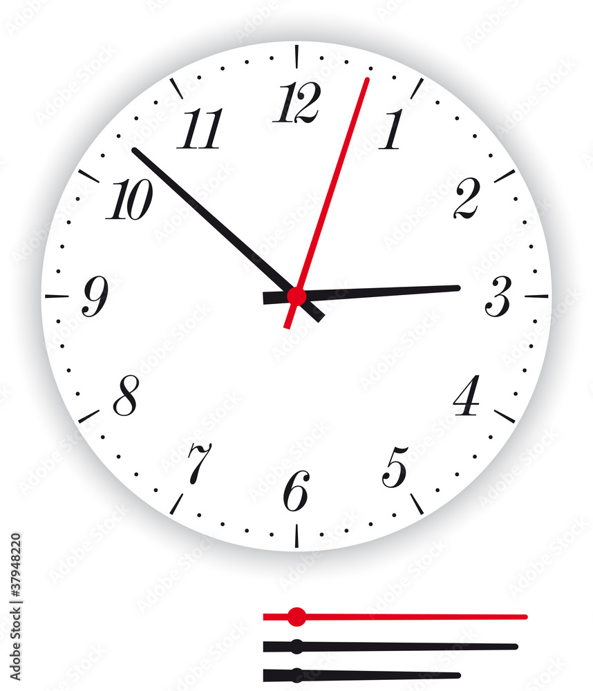 Clock face modern. Illustration of a modern clock face, dial, as part ...
