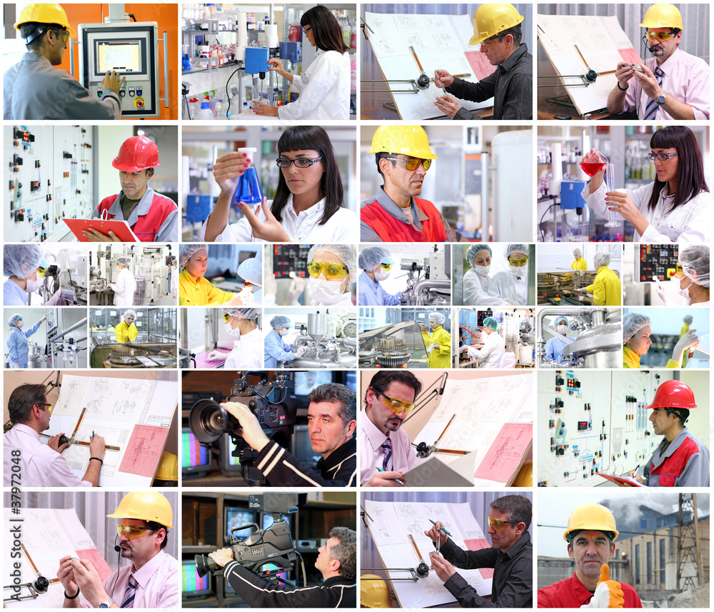Professional Occupations Collage Stock Photo | Adobe Stock