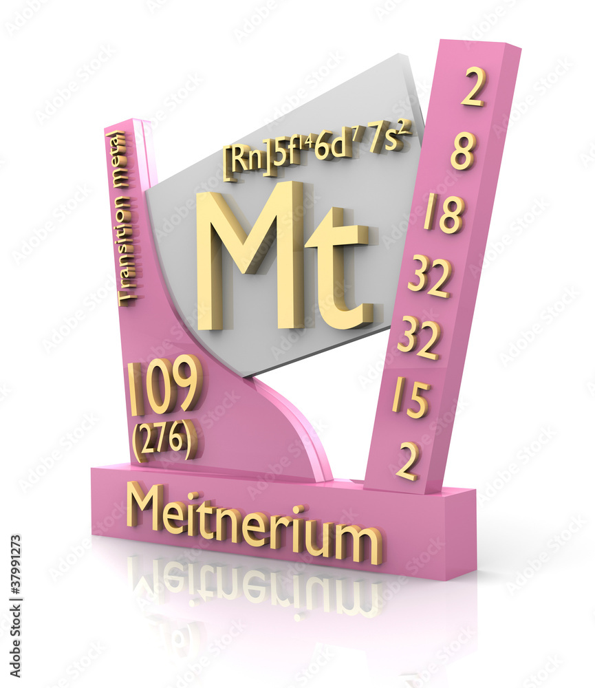Meitnerium form Periodic Table of Elements - V2 Stock Illustration ...