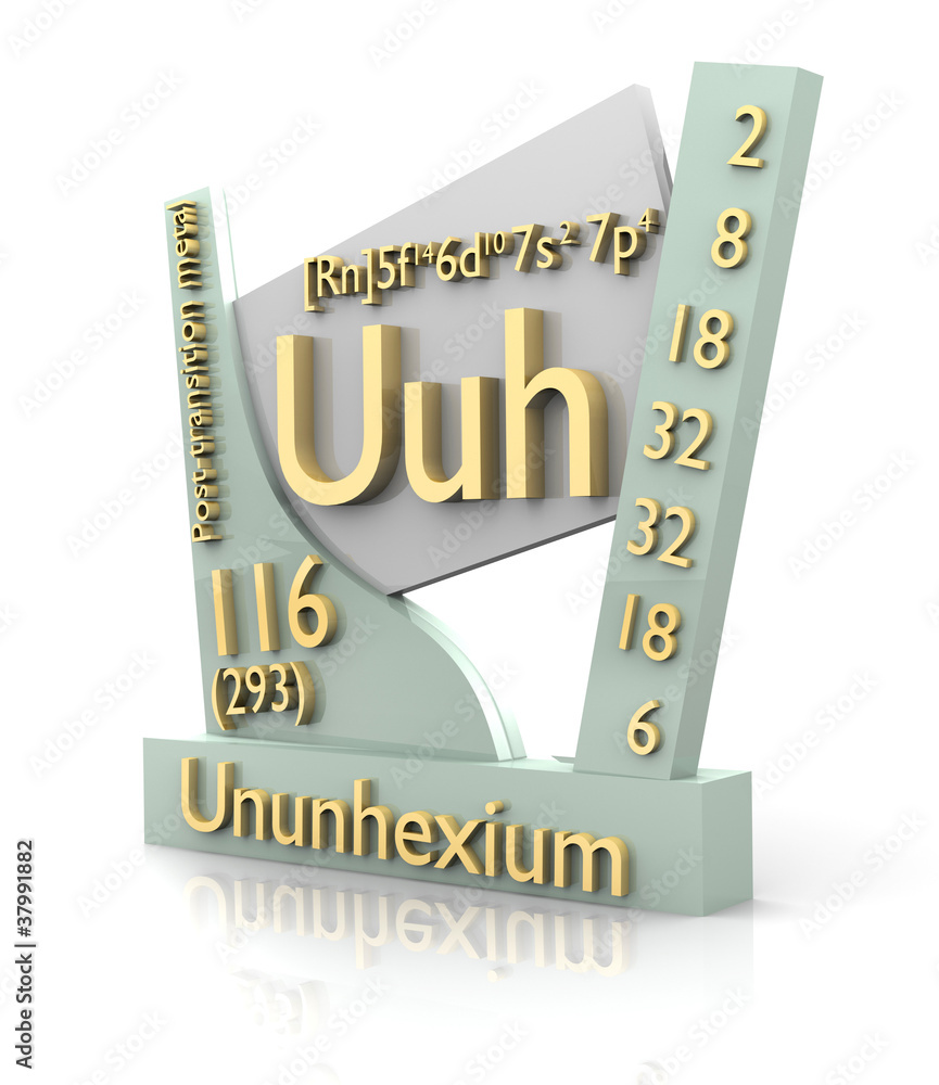 Ununhexium form Periodic Table of Elements - V2 Stock Illustration ...