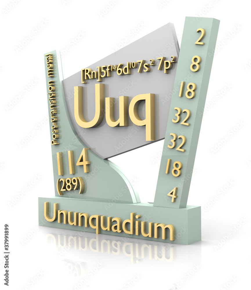 Ununquadrium form Periodic Table of Elements - V2 Stock Illustration ...