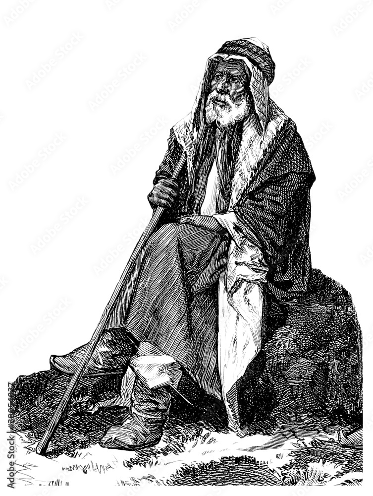 Old Semitic Man ilustración de Stock | Adobe Stock