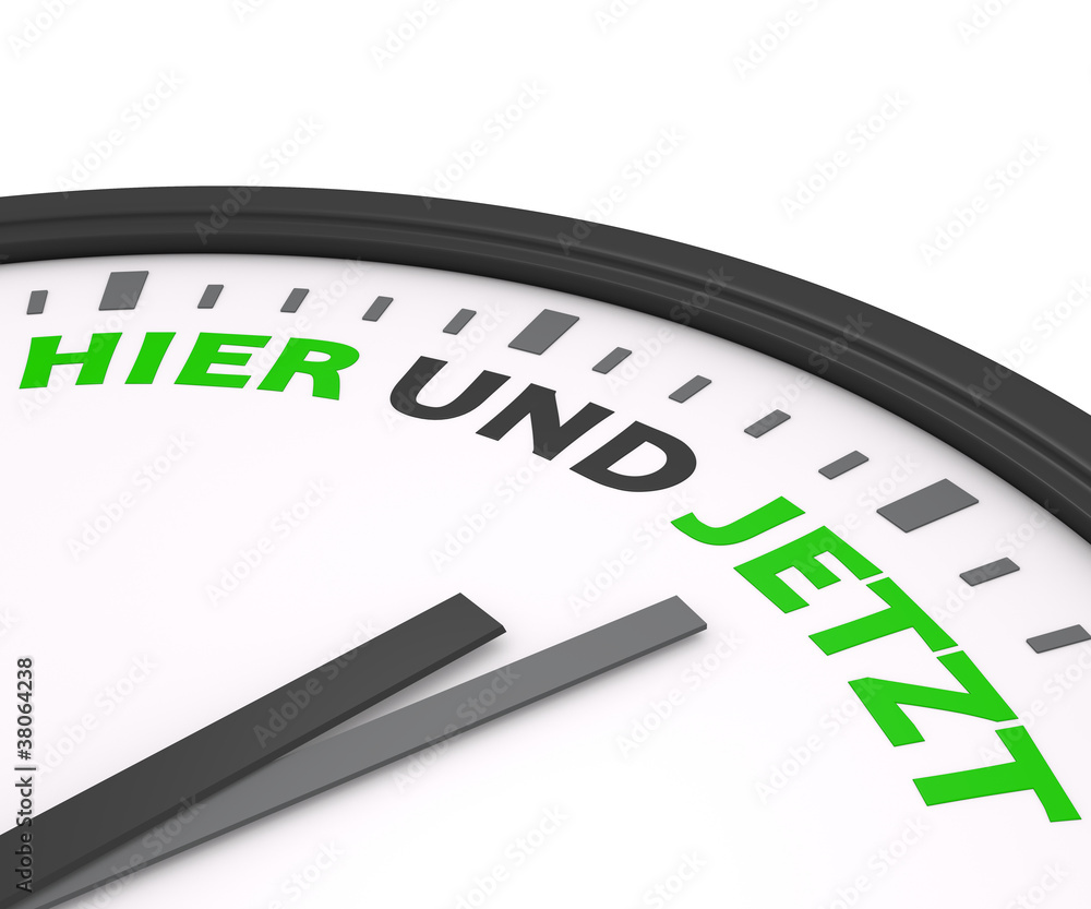 Hier und Jetzt 3d Stock-Illustration | Adobe Stock