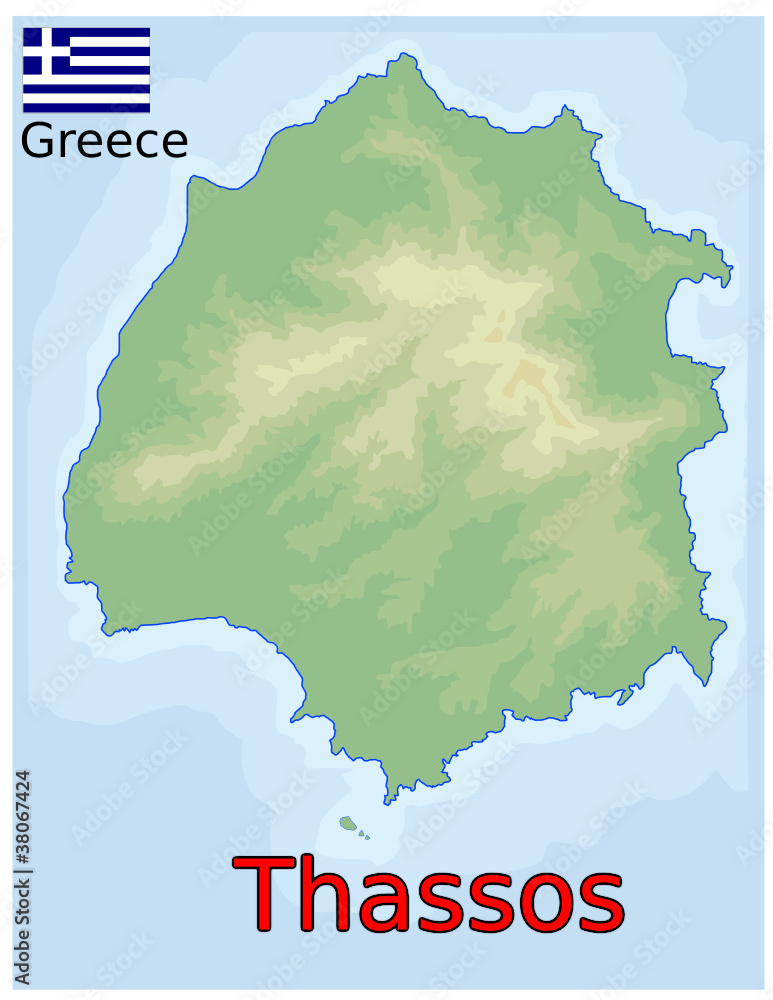 Thassos Island Map