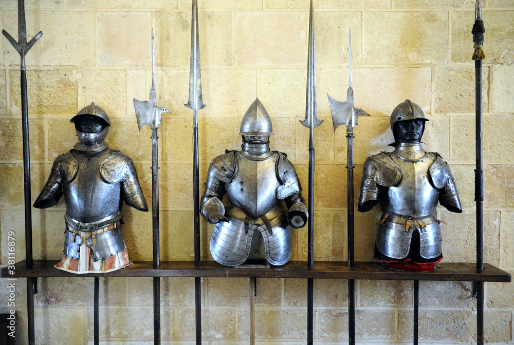 medieval armour,royal artillery school museum Stock Photo | Adobe Stock